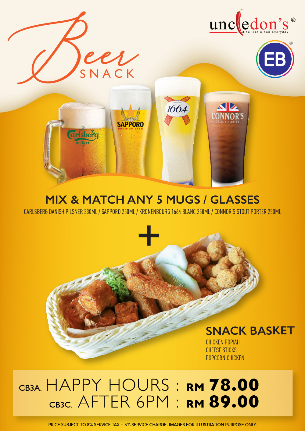Uncle Don's Menu | Western Food | Frozen Mug Beer Malaysia - Uncle Don's