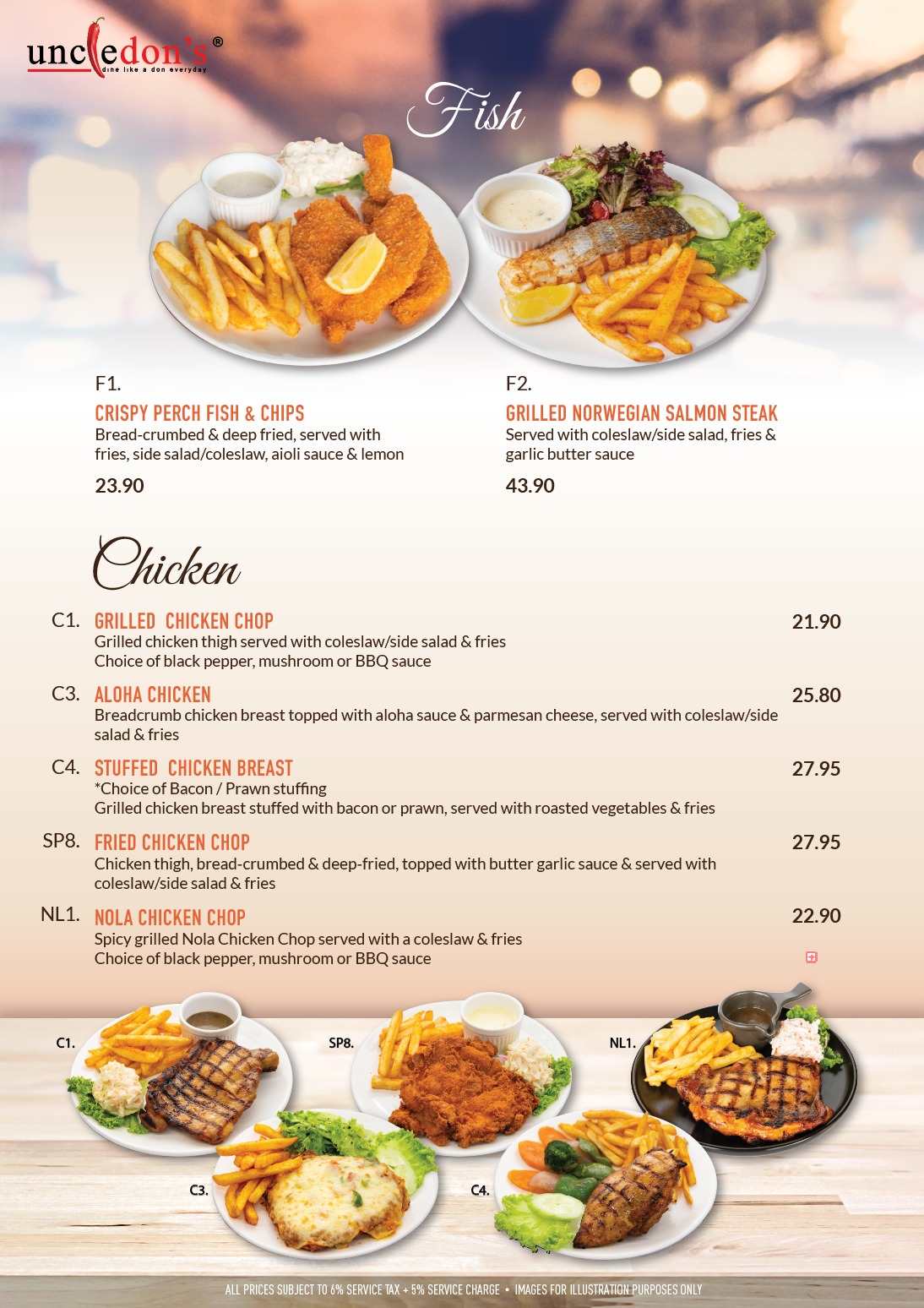 Uncle Don's Menu | Western Food | Frozen Mug Beer Malaysia - Uncle Don's