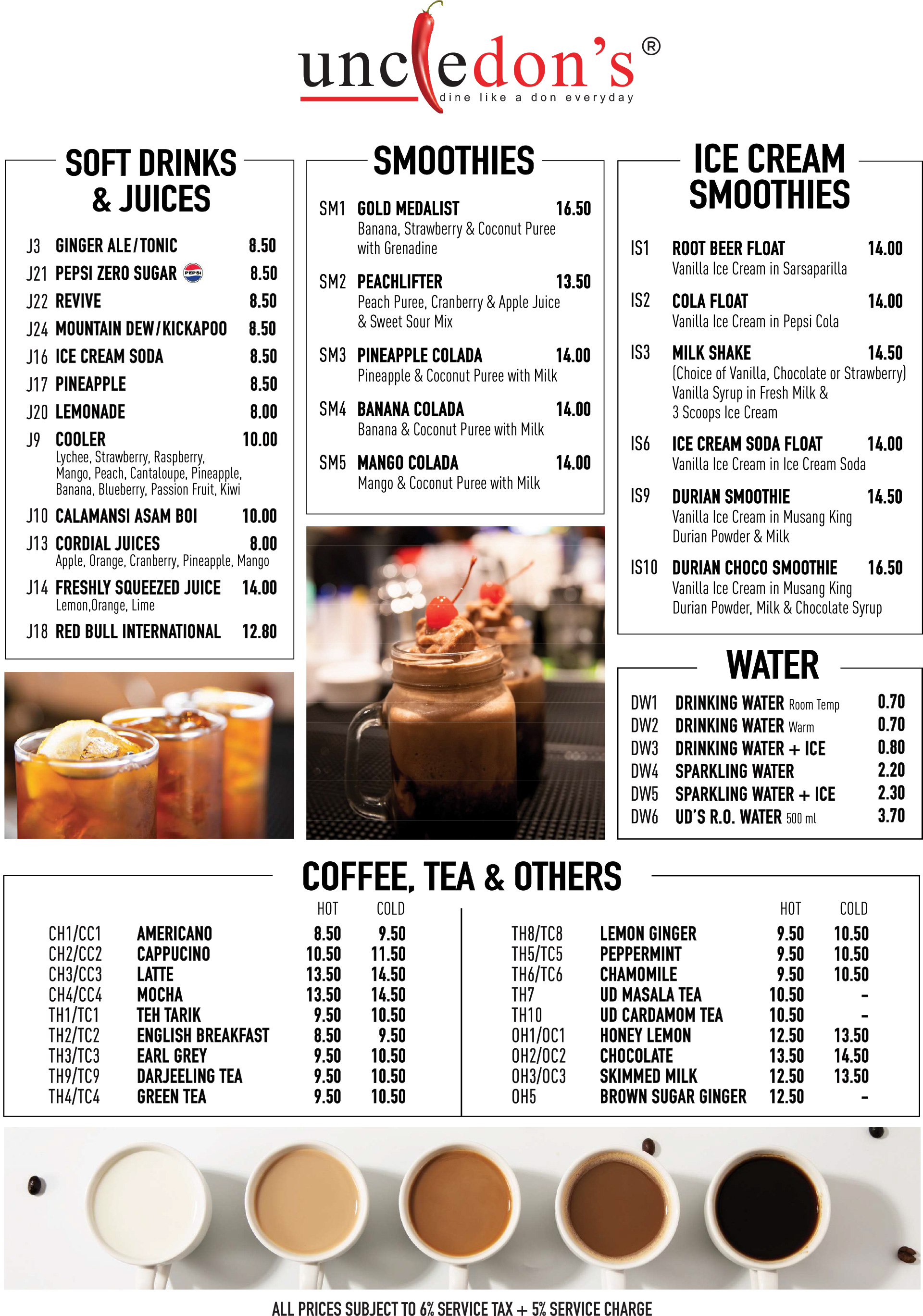 Uncle Don's Menu | Western Food | Frozen Mug Beer Malaysia - Uncle Don's