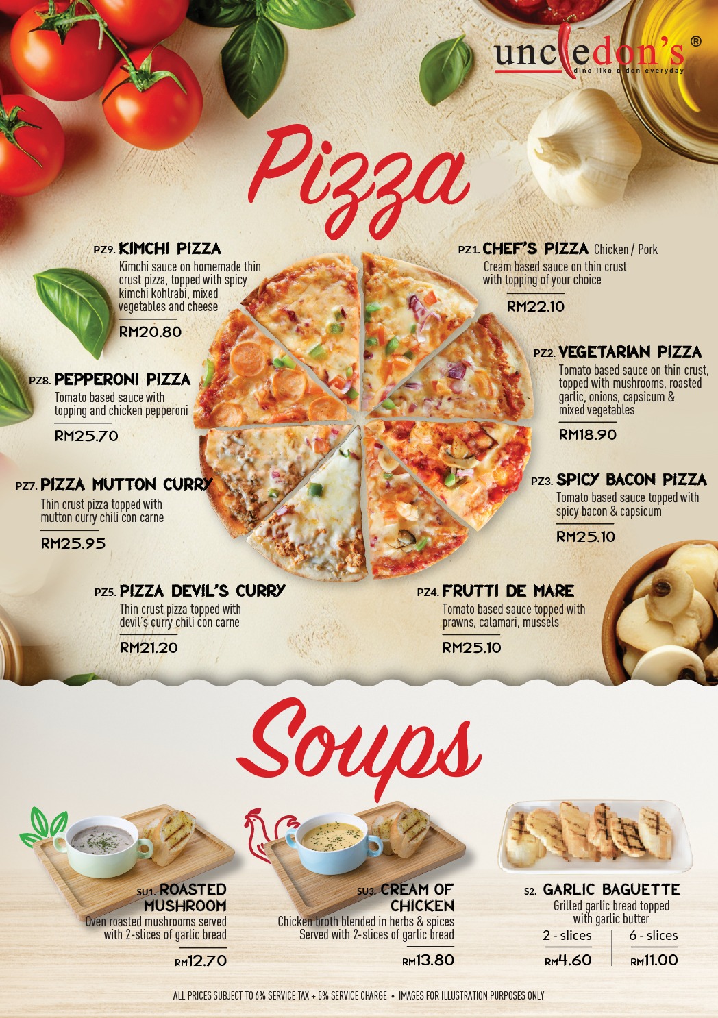 Uncle Don's Menu | Western Food | Frozen Mug Beer Malaysia - Uncle Don's